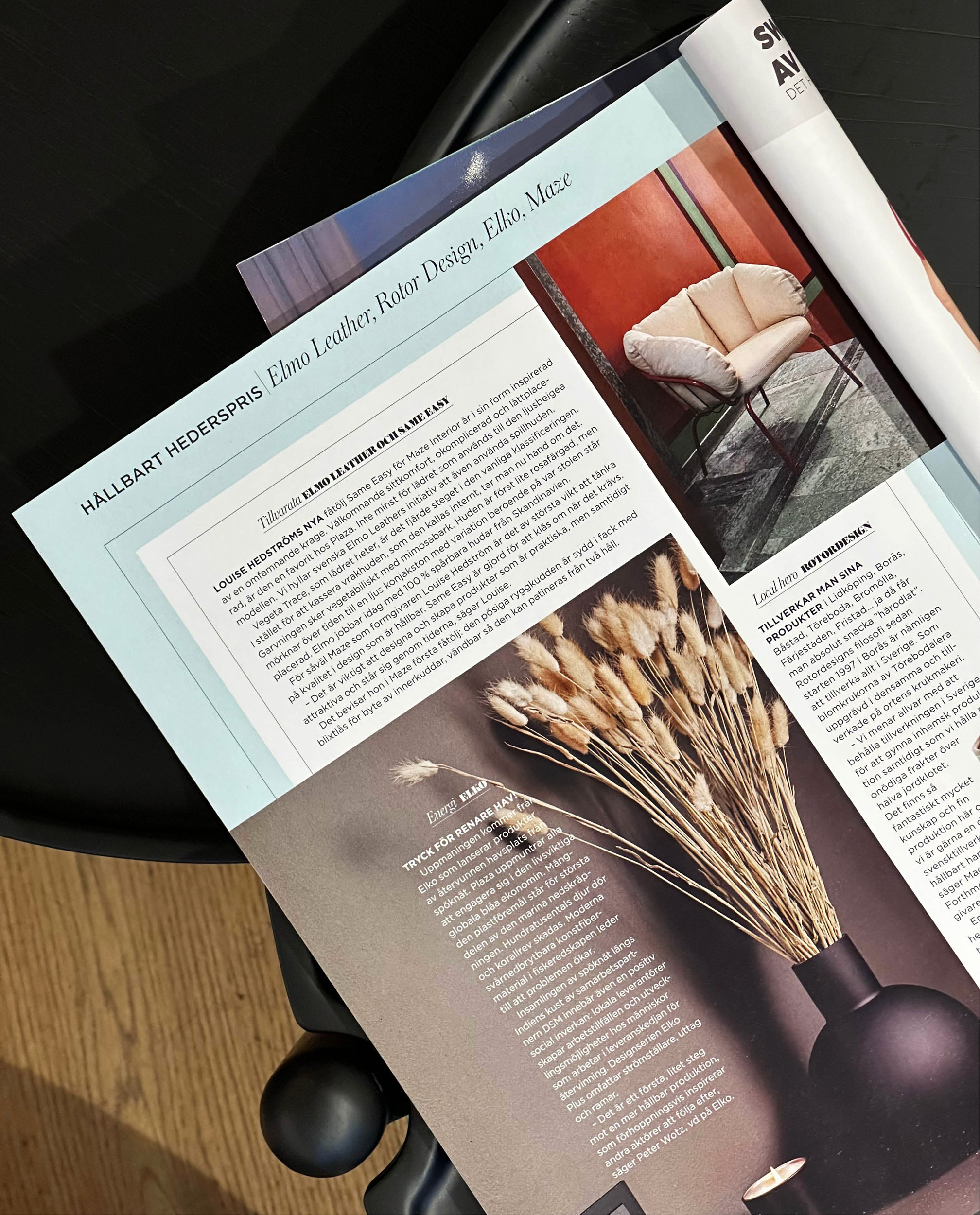 Elmo Leather and Same Easy Armchair Honored by Plaza Magazine - Elmo