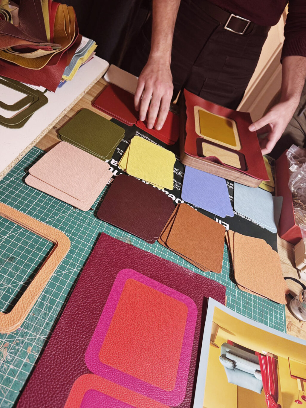 Elmonordic explored through leather marquetry in Paris - Elmo