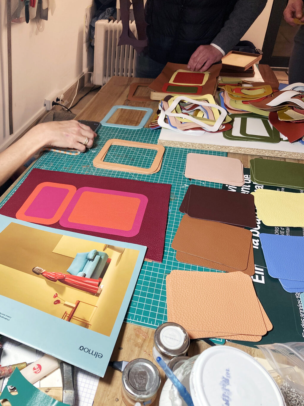 Elmonordic explored through leather marquetry in Paris - Elmo